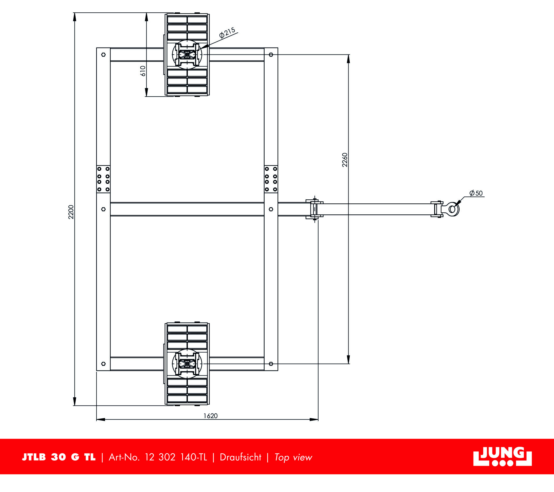 Professional transportation of containers with the tandem trolley JTLB 30 G TL from JUNG
